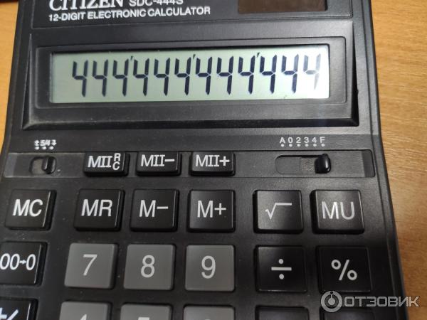 Отзыв о Калькулятор Citizen SDC-444S | Очень удобный для офиса