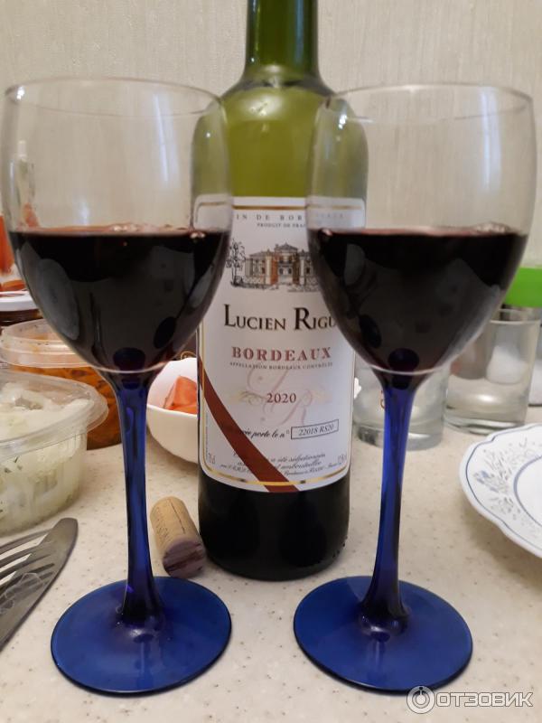 Отзыв о Вино красное сухое Lucien Rigui Bordeaux 2016 AOC | Звучит ...