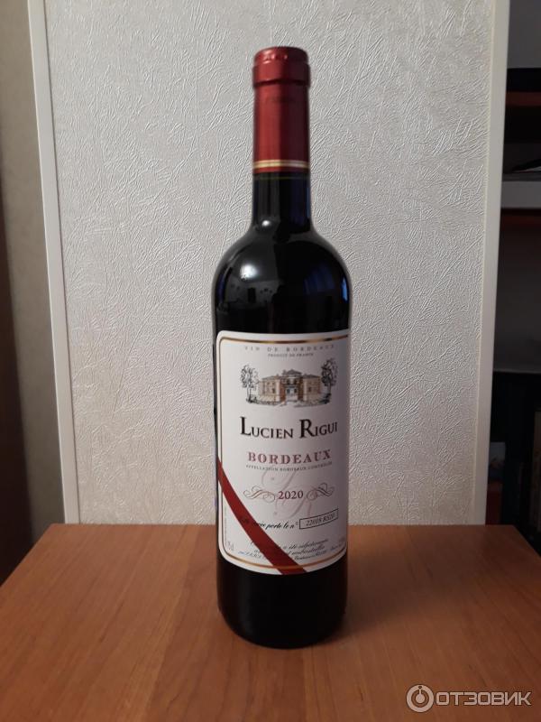 Отзыв о Вино красное сухое Lucien Rigui Bordeaux 2016 AOC | Звучит ...