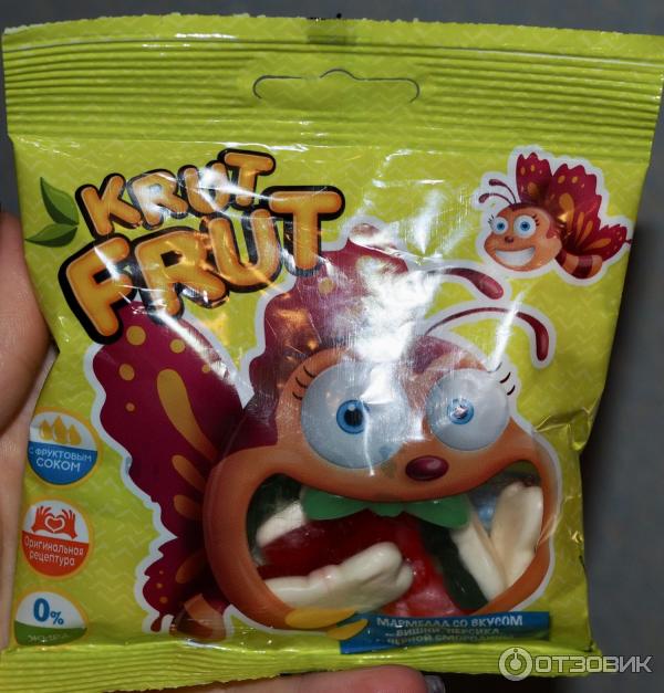 Отзыв о Мармелад Krut frut со вкусом вишни, персика, черной смородины ...