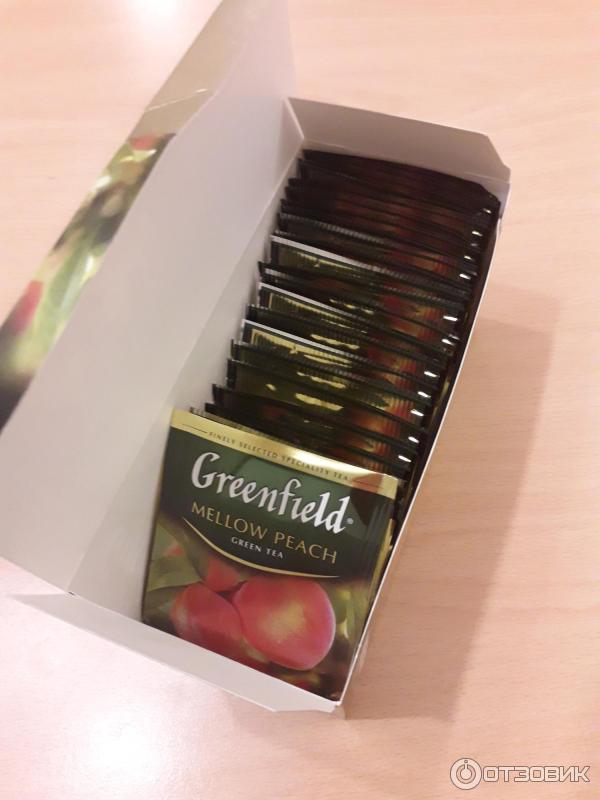 Отзыв о Зеленый чай Greenfield "Mellow Peach" | Нежный персик и зеленый ...