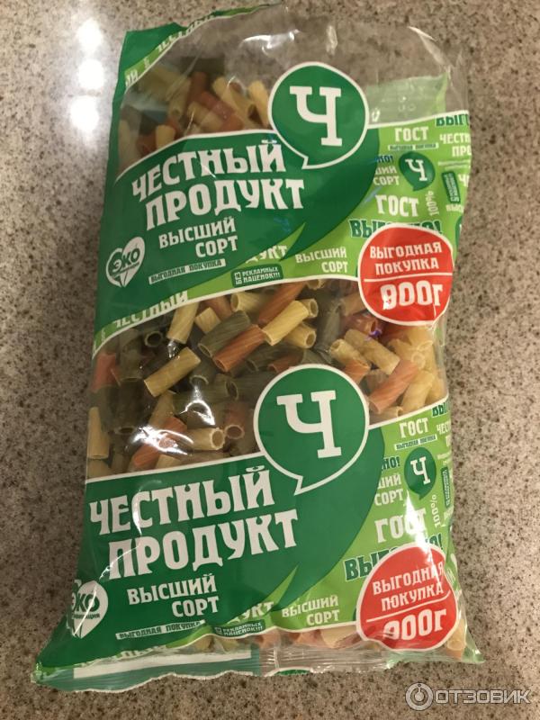 Отзыв о Макаронные изделия Честный продукт "Трубочки" с томатами и ...