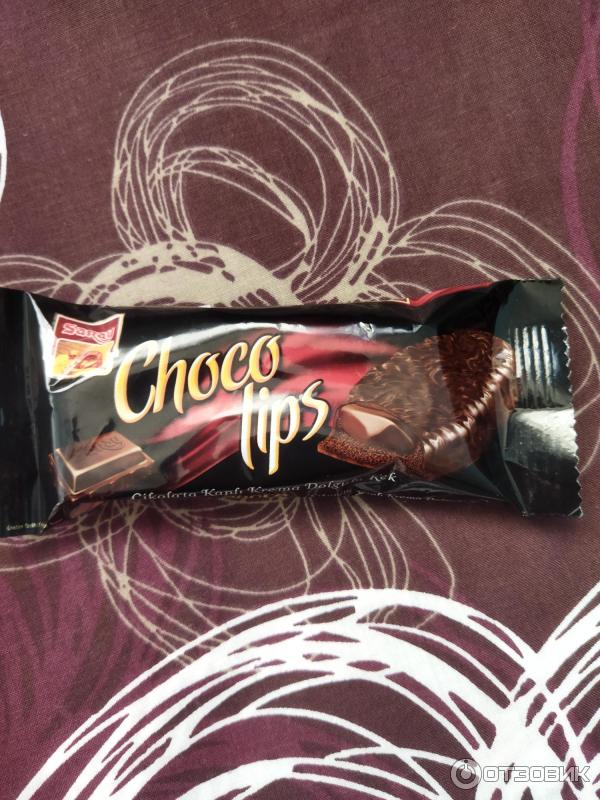 Отзыв о Шоколадный бисквит в шоколадной глазури Saray Choco Lips | Достаточно вкусный.