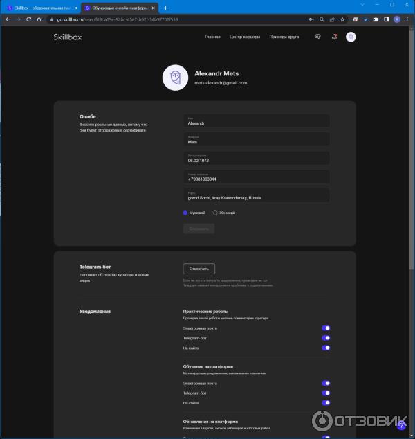 Отзыв о Онлайн-курс Skillbox "Java-разработчик с нуля" | Хороший курс. Результат достигнут ...