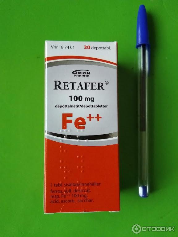 Отзыв о Лекарство при железодефицитной анемии Retafer 100 mg ...