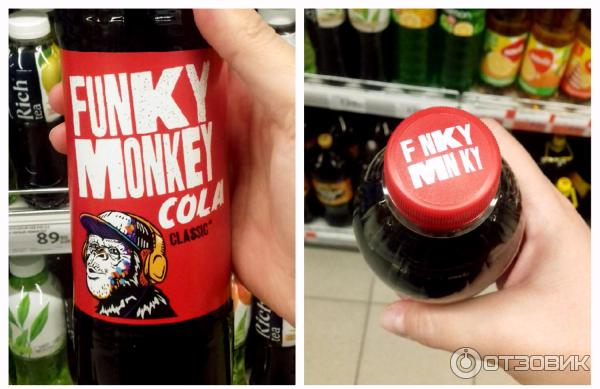Отзыв о Газированный напиток Мегапак Funky Monkey Cola Classic | приятный вкус, но с сахаром ...