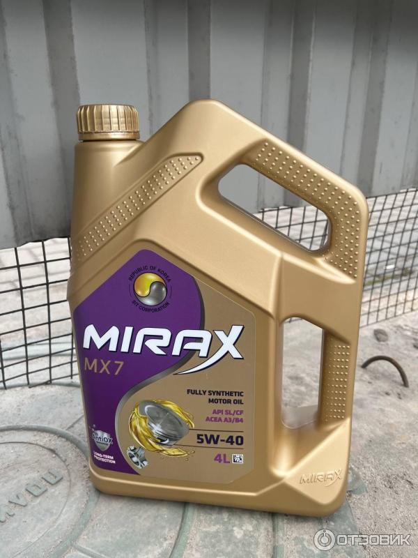 Отзыв о Моторное масло Mirax Fully-Synthetic 5W-40 | Не зря попробовал