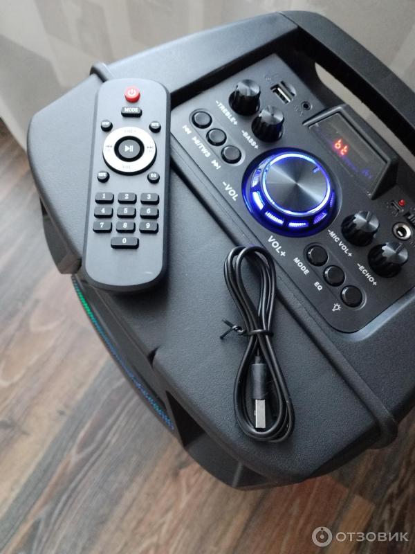 Отзыв о Беспроводная акустическая система с подсветкой Speaker ZQS8210 | лето тихим точно не будет)