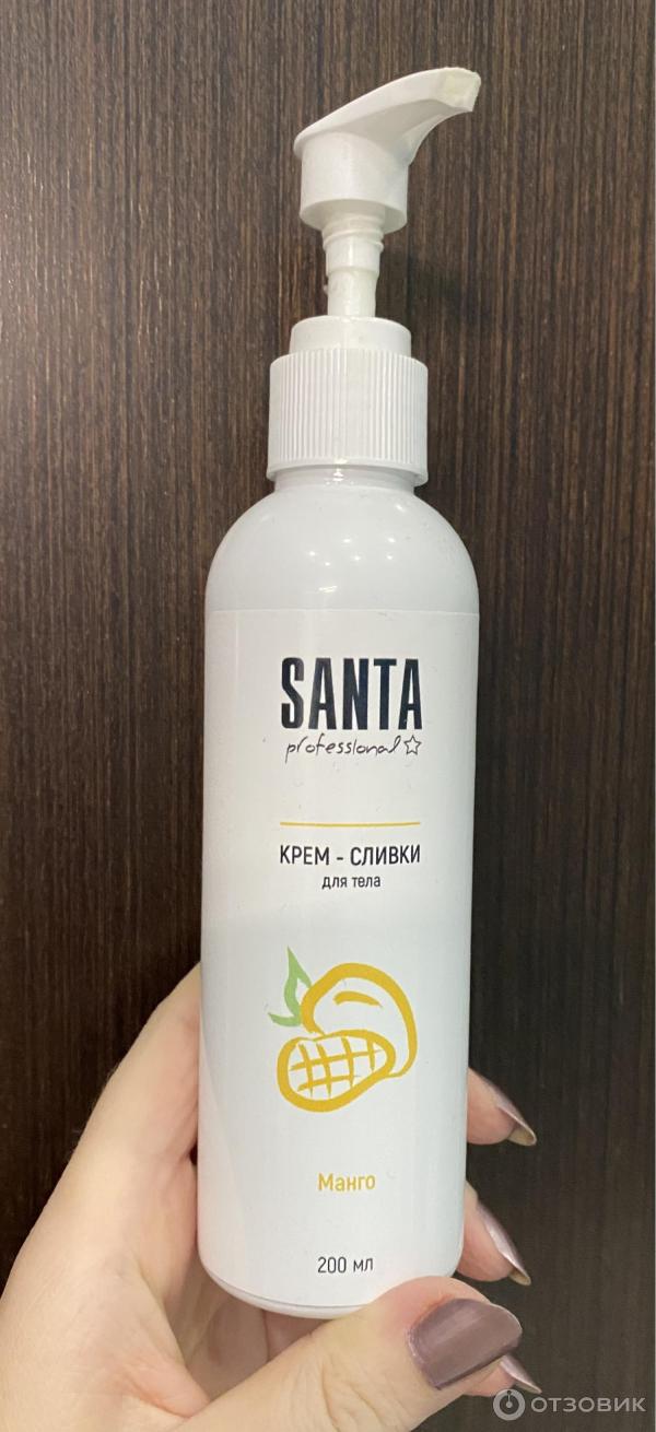 Отзыв о Сливки для тела Santa Professional | Сливочное манго всегда ...