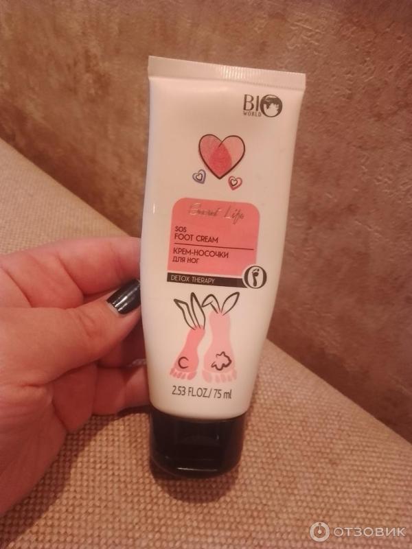 Отзыв о Крем-носочки для ног Bio World "Secret life" | Очень классный крем)