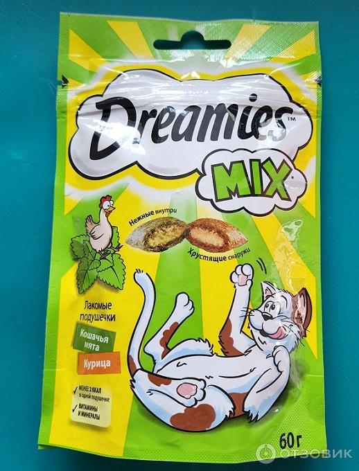 Отзыв о Лакомые подушечки Dreamies mix "Кошачья мята курица" | Любят ...