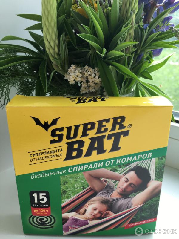Отзыв о Бездымные спирали Super BAT | Отлично расправляются с комарами!