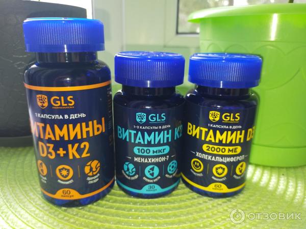 Отзыв о БАД GLS Pharmaceuticals Витамины D3+K2 | Удобно принимать 2 компонента сразу