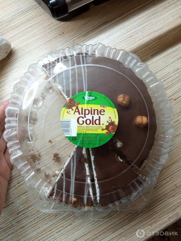 Отзыв о Торт Ихлас "Alpine Gold" | Как шоколадка, только мало шоколада