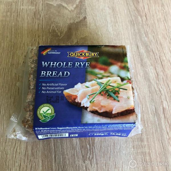 Отзыв о Хлеб Quickbury WHOLE RYE BREAD | Наверное качественный; на вкус ...