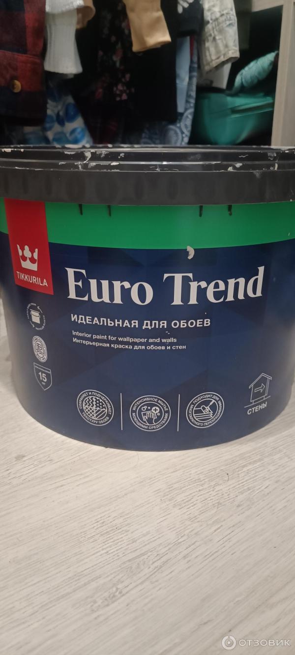 Отзыв о Интерьерная краска для обоев и стен Tikkurila Euro Trend ...